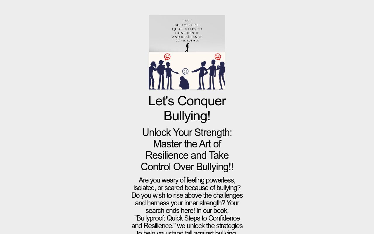 Bullyproof: Quick steps to confidence and resilience